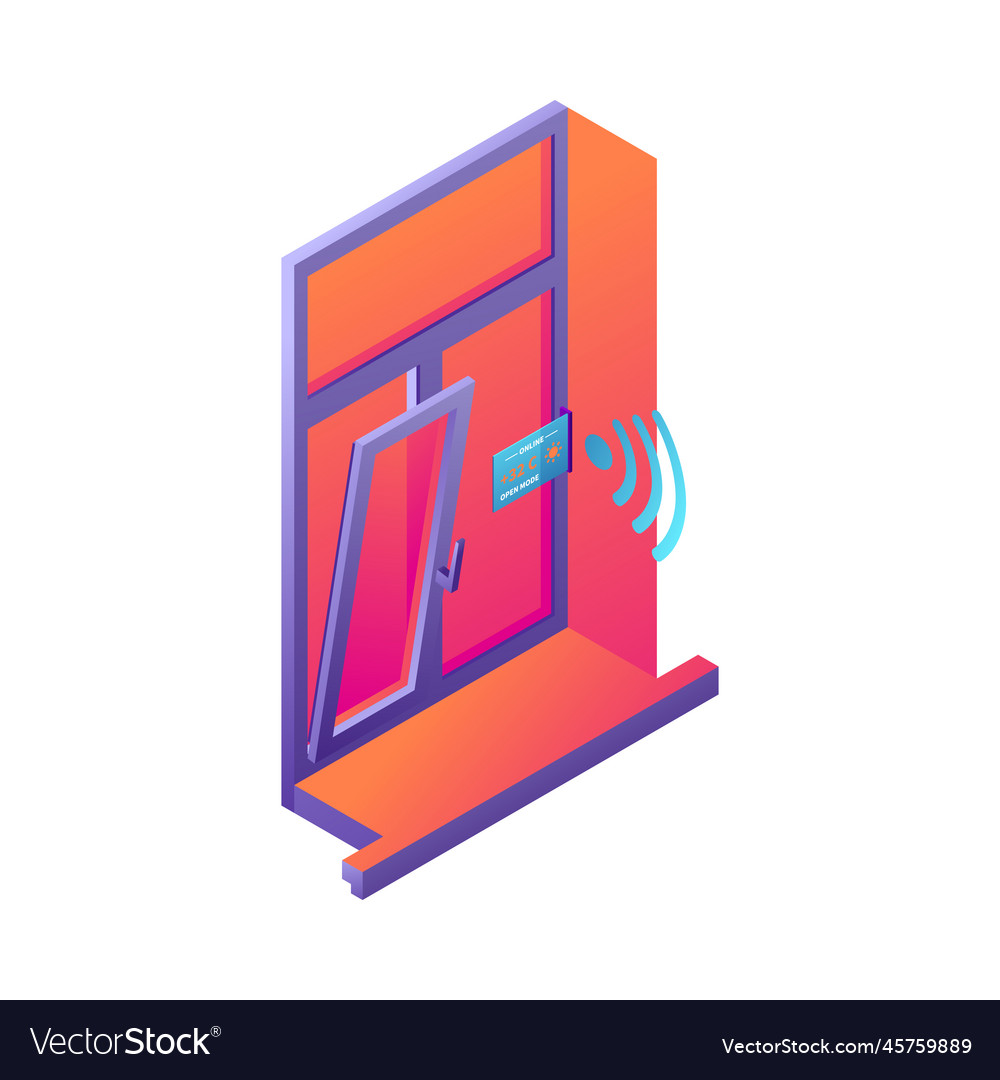 Wireless window control composition Royalty Free Vector