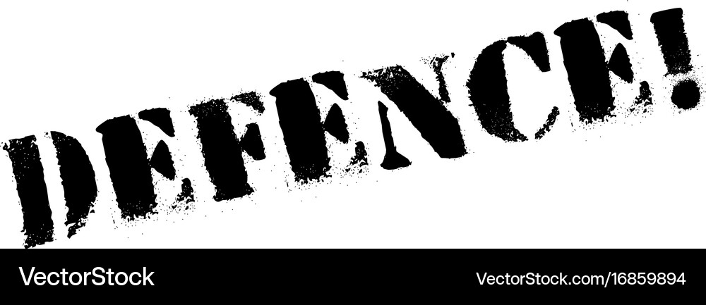 Defence rubber stamp Royalty Free Vector Image
