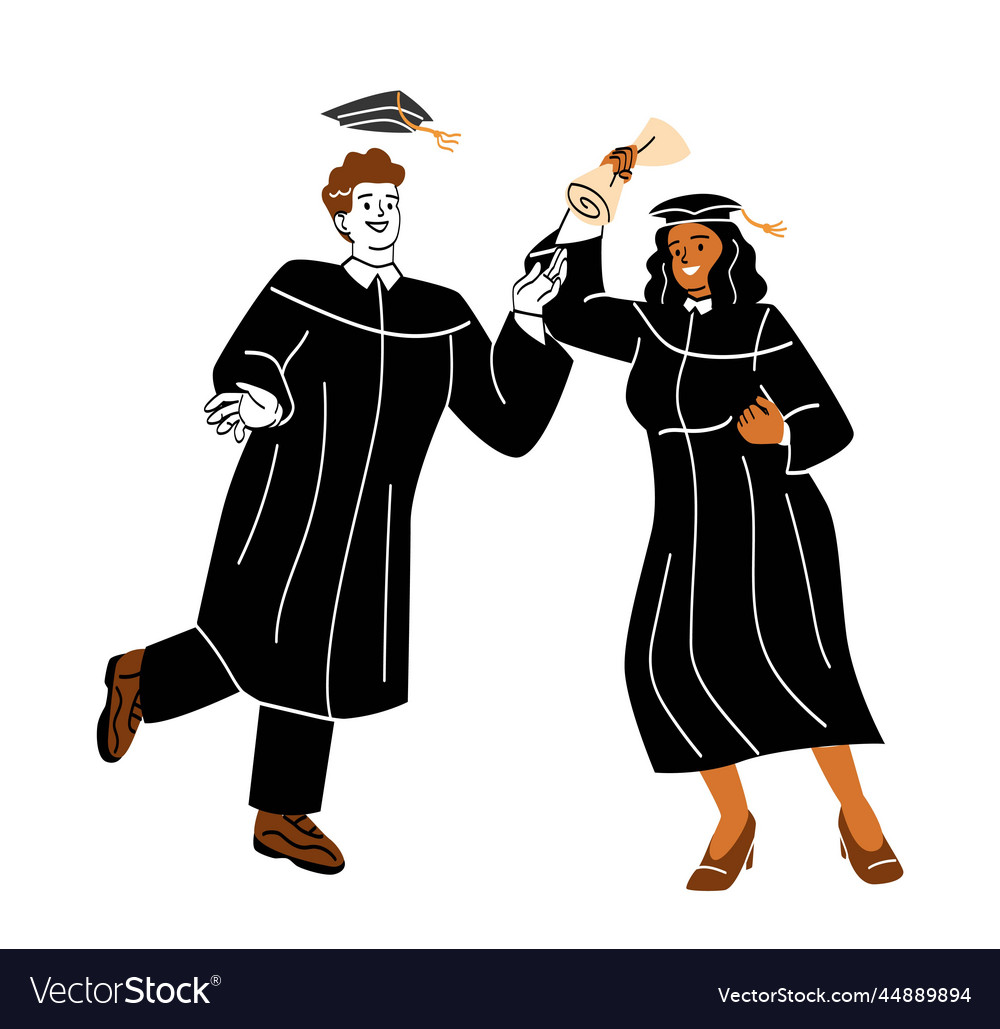 Happy students concept Royalty Free Vector Image Happy students concept Royalty Free Vector Image