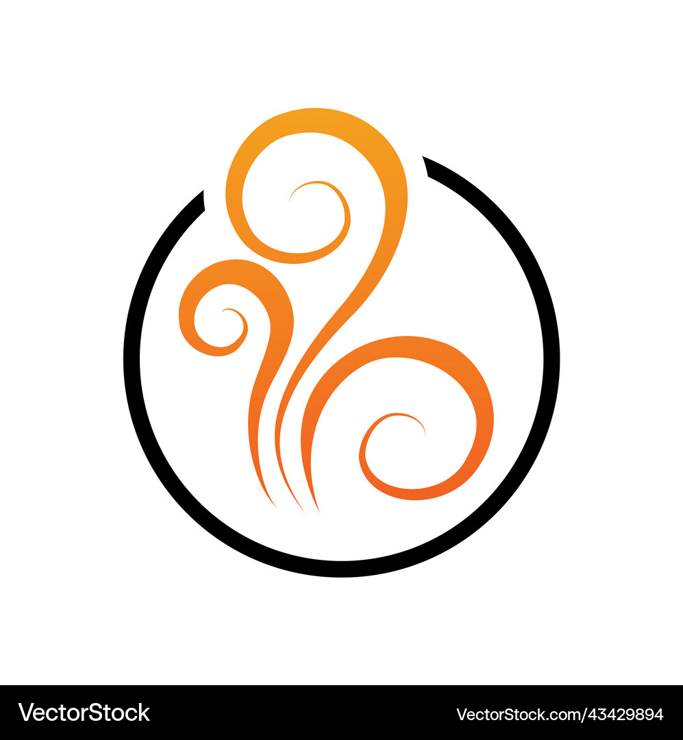 Heat wave symbol logo icon Royalty Free Vector Image