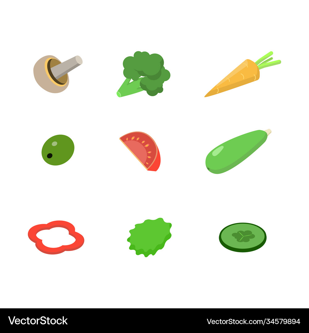 Isometric healthy food icon Royalty Free Vector Image