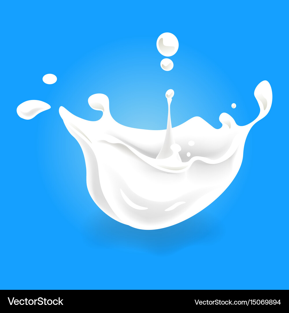 Wave of useful milky beverage Royalty Free Vector Image