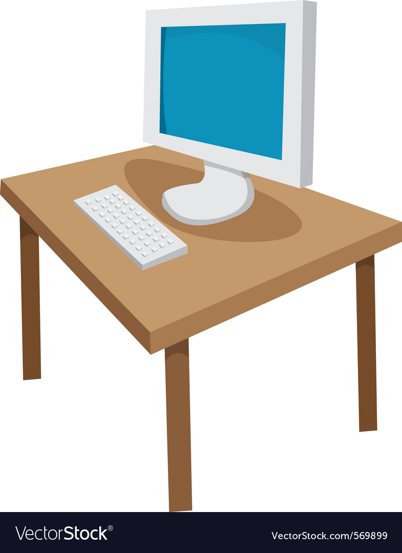 Desk Royalty Free Vector Image - VectorStock