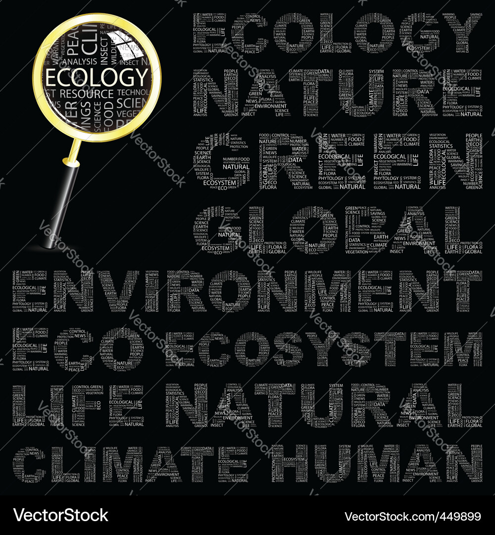 Ecology Word Collage Royalty Free Vector Image