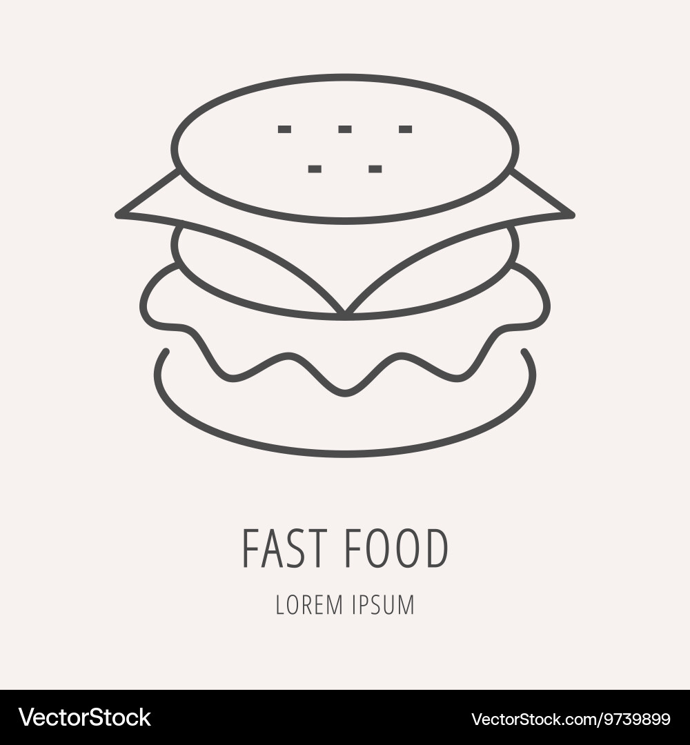 Line logo food or drink Royalty Free Vector Image