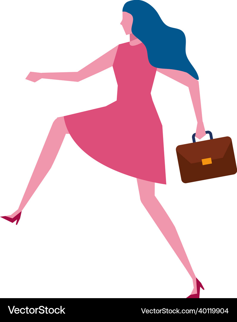 Business woman running Royalty Free Vector Image