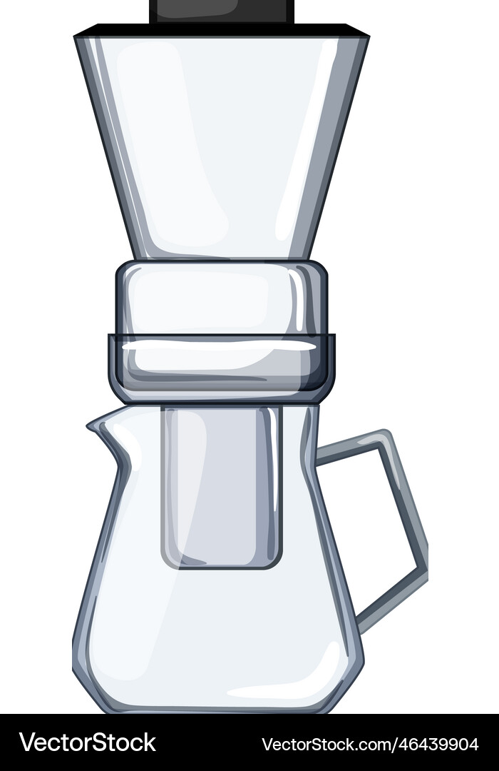 Glass ice drip coffee cartoon Royalty Free Vector Image