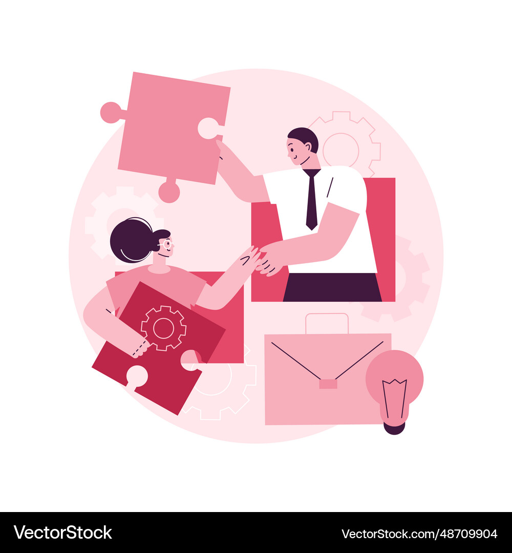 Mutual assistance abstract concept Royalty Free Vector Image