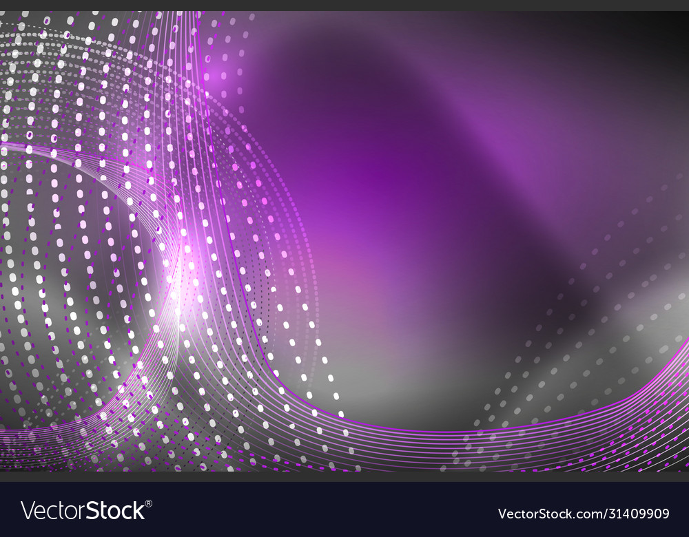 Abstract particles wave background neon motion Vector Image