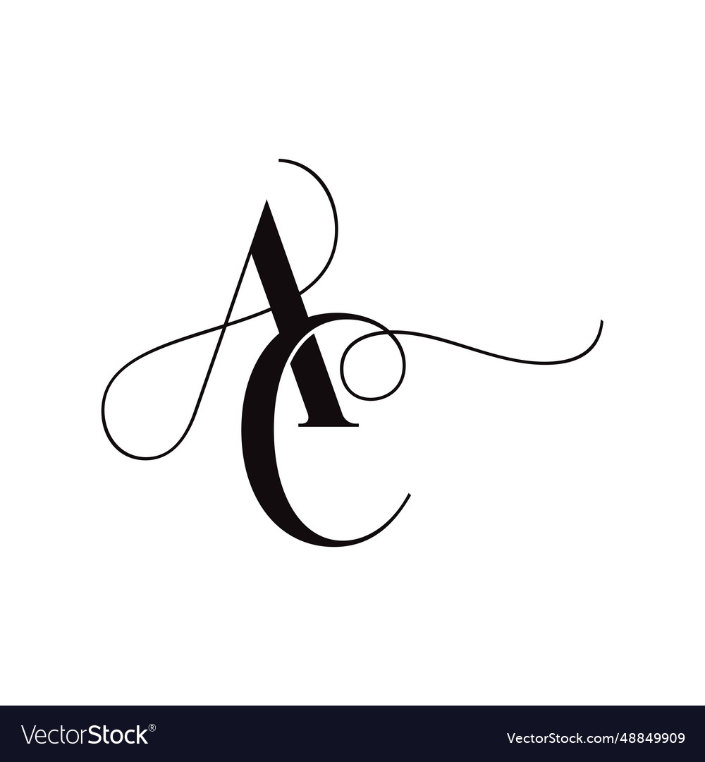 Ac initial letter logo design Royalty Free Vector Image