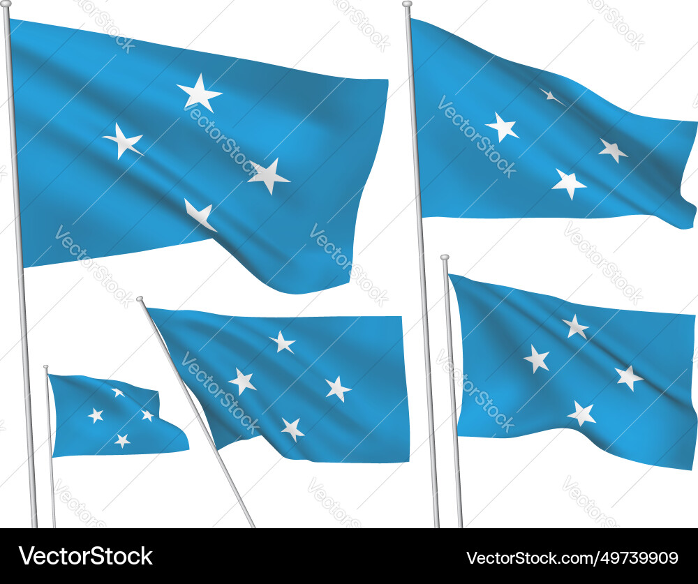 Flags of micronesia Royalty Free Vector Image - VectorStock