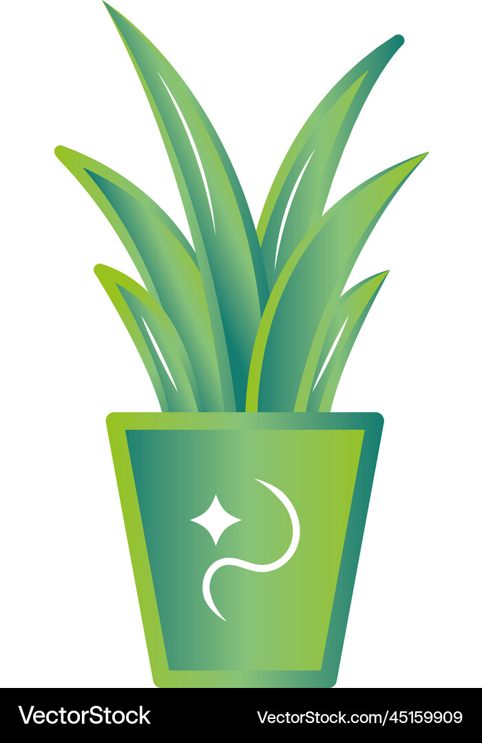 Isolated green indoor plant icon Royalty Free Vector Image