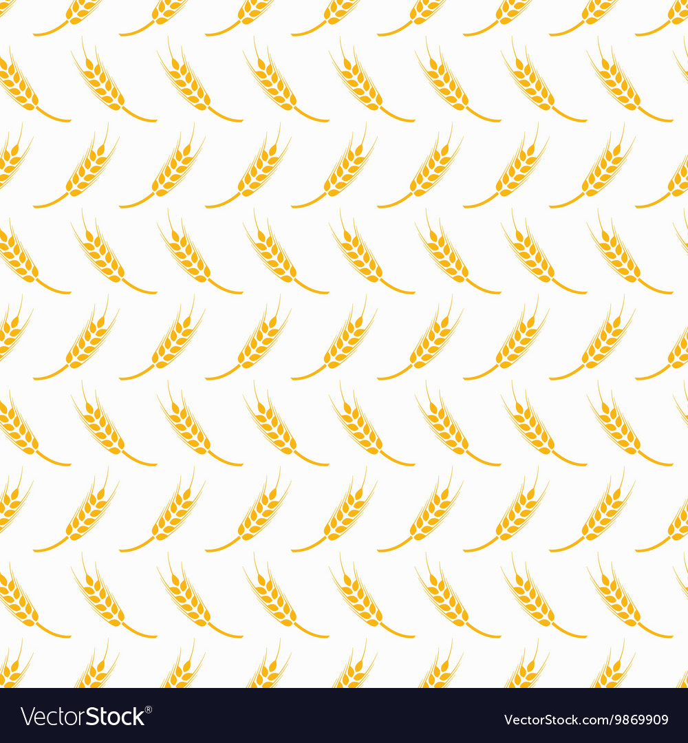 Seamless pattern with wheat Royalty Free Vector Image