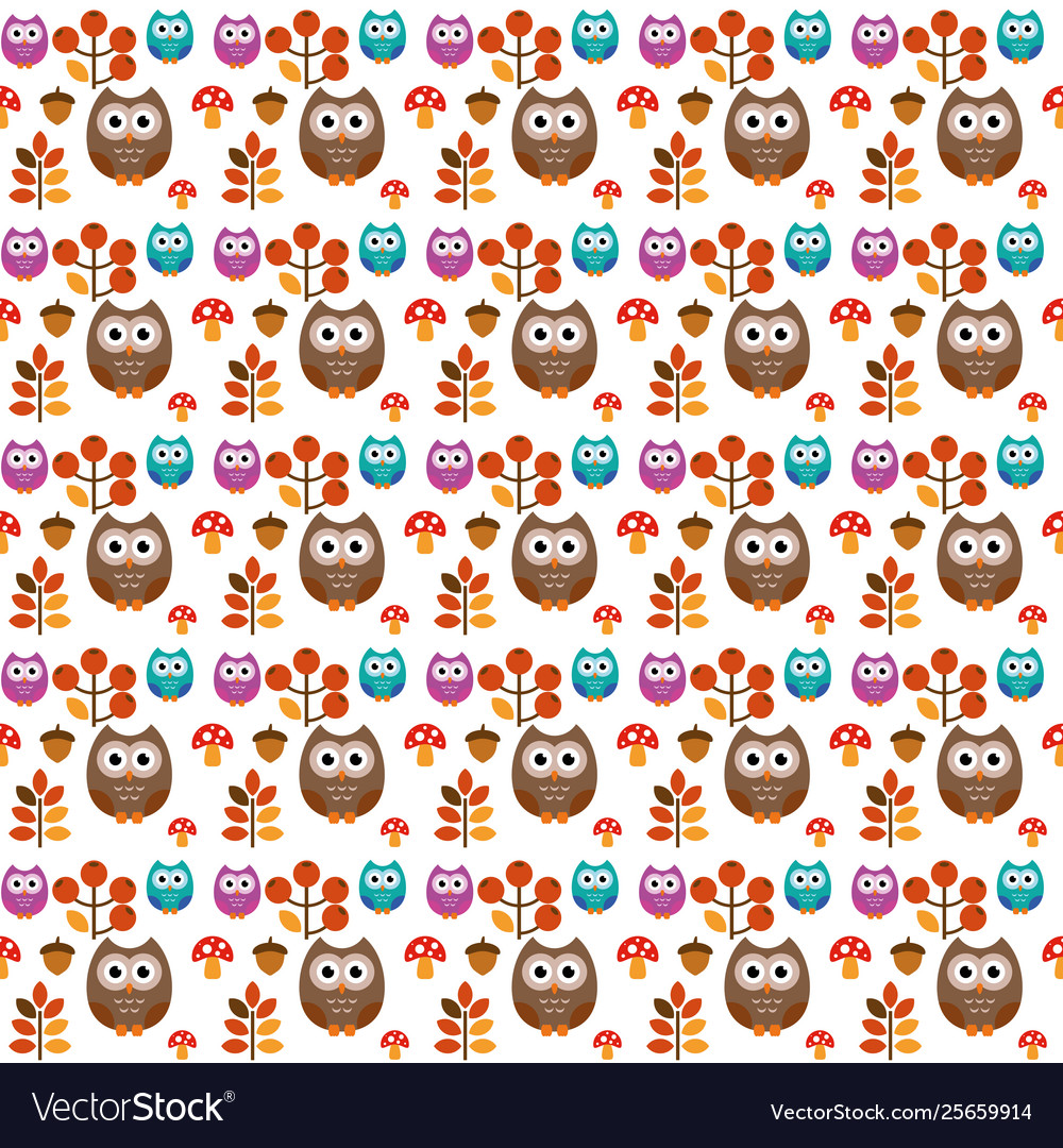 Pattern owl Royalty Free Vector Image - VectorStock