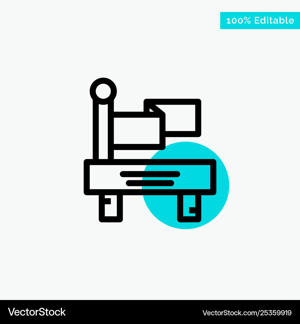 Flag train transportation turquoise highlight Vector Image
