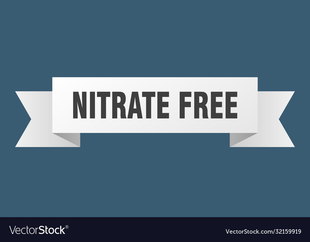 Nitrate free ribbon isolated band Royalty Free Vector Image Nitrate free ribbon isolated band Royalty Free Vector Image