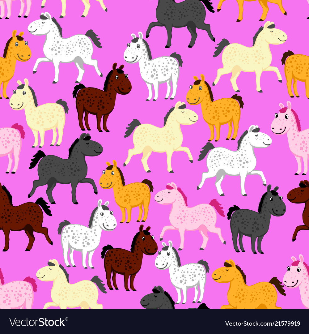 Pony pattern Royalty Free Vector Image - VectorStock