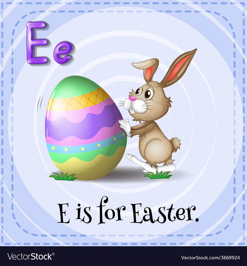 A letter e for easter Royalty Free Vector Image
