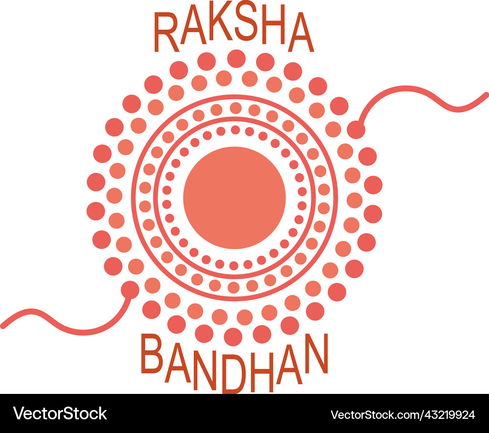 Colorful raksha bandhan design Royalty Free Vector Image