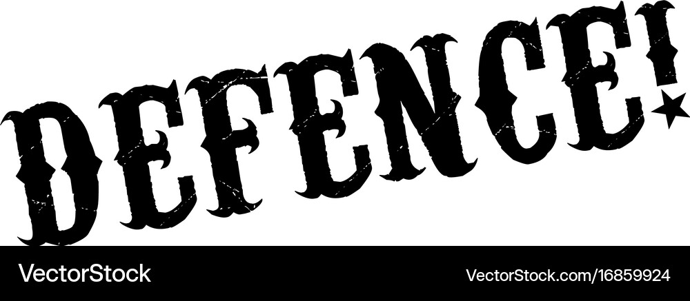 Defence rubber stamp Royalty Free Vector Image