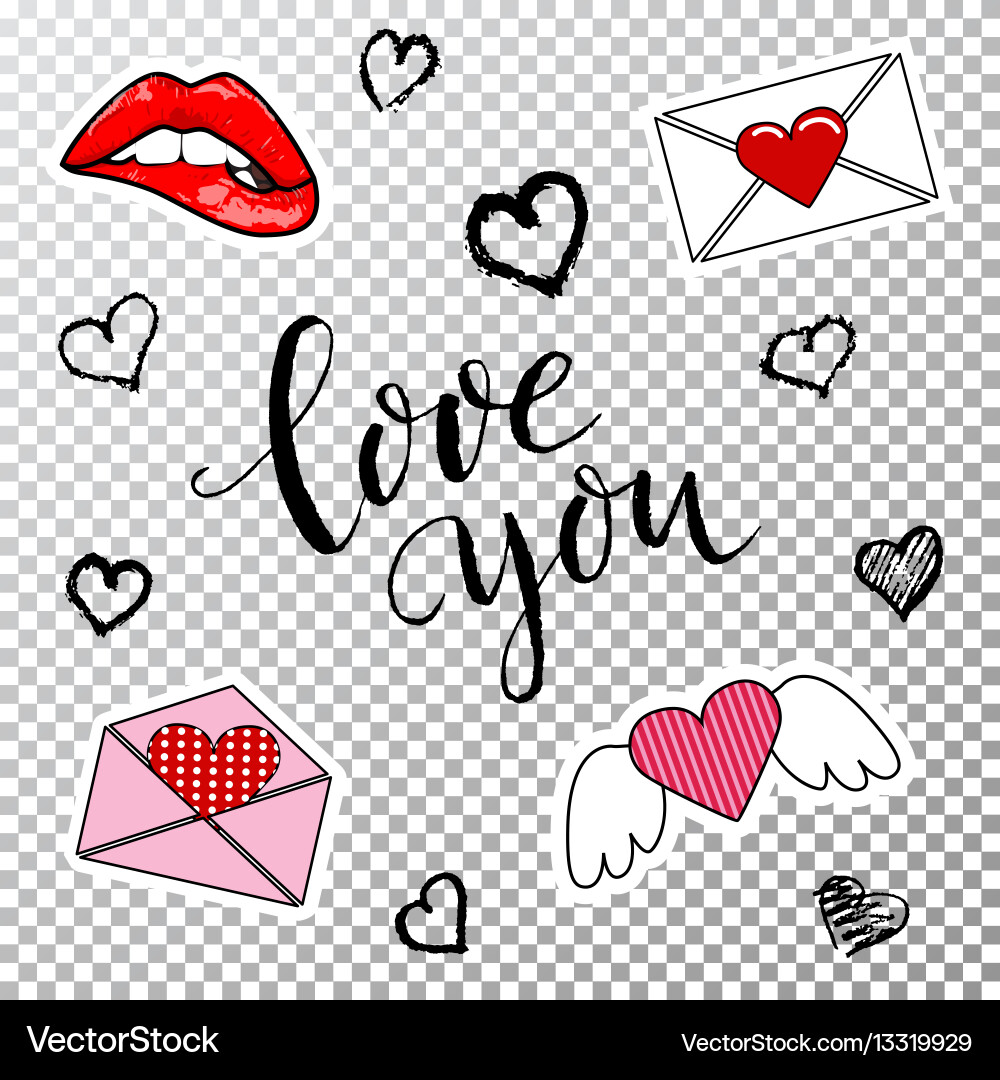 Design elements for valentines day Royalty Free Vector Image
