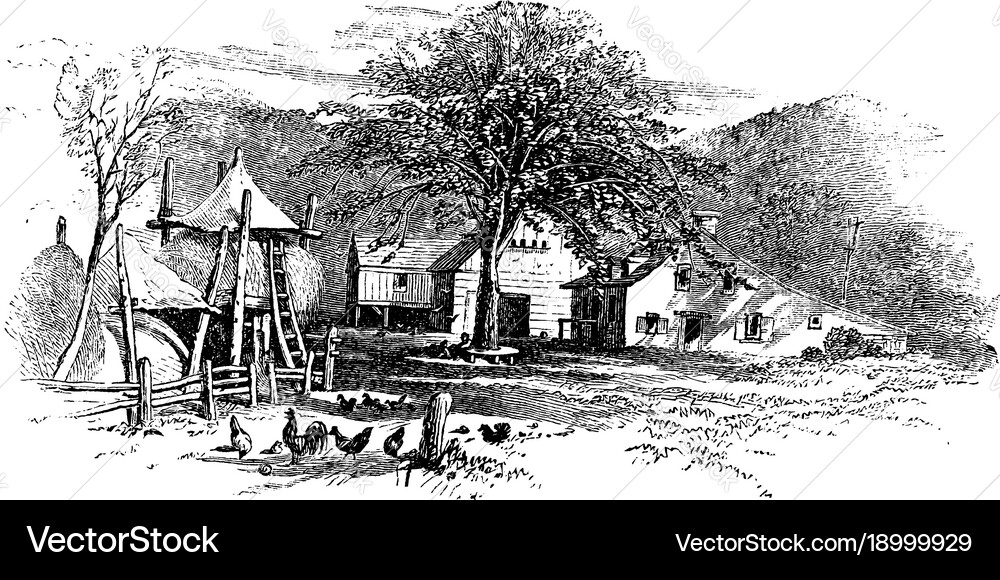 Small town vintage Royalty Free Vector Image - VectorStock