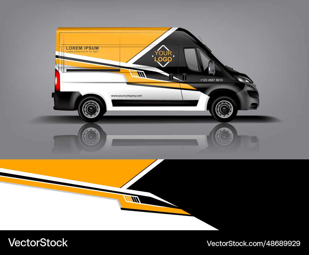 Van wrap design wrap sticker and decal design for Vector Image