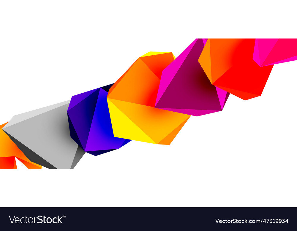 3d low poly triangle design elements Royalty Free Vector
