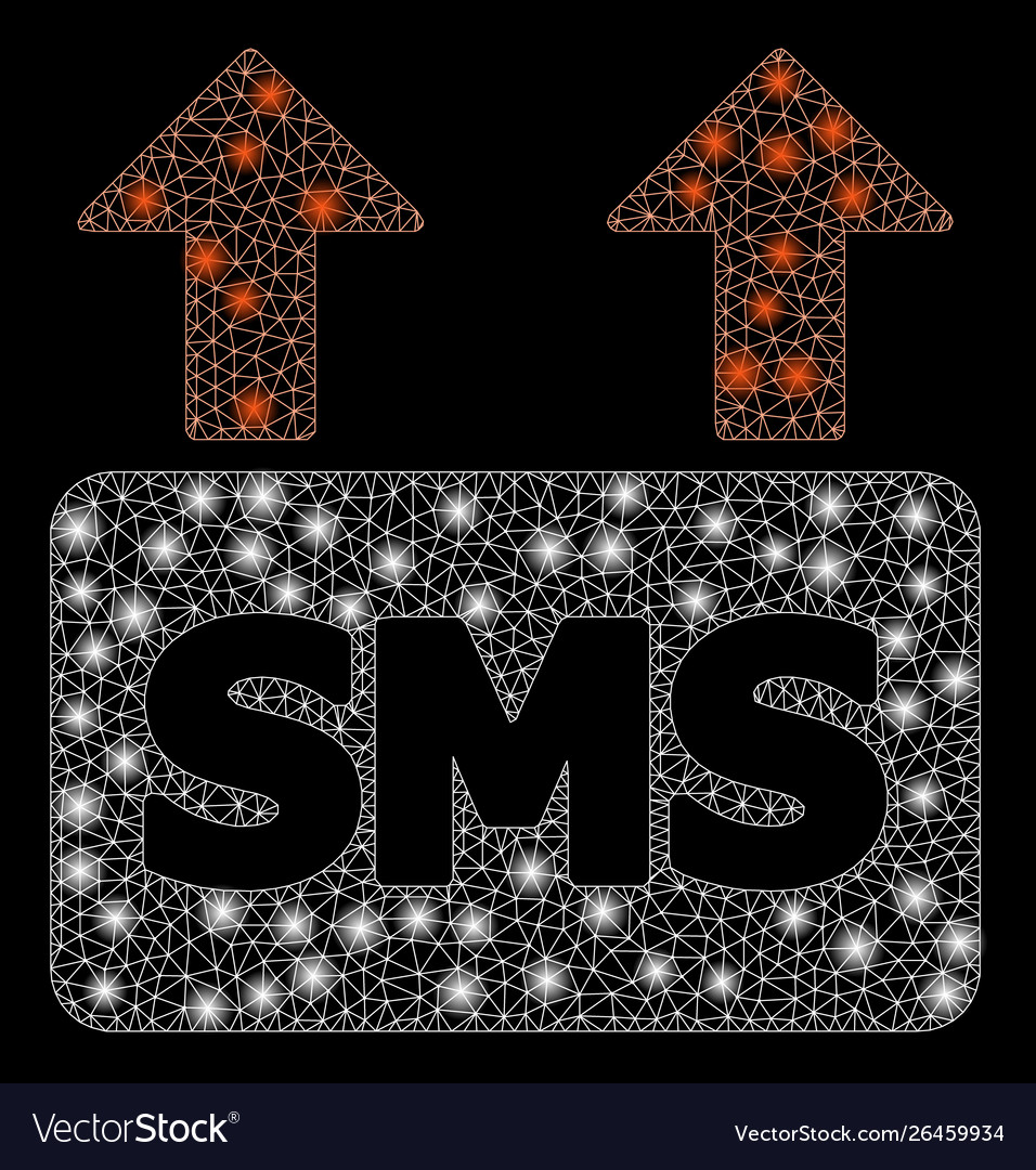 Flare mesh network mass sms sending with Vector Image Flare mesh network mass sms sending with Vector Image