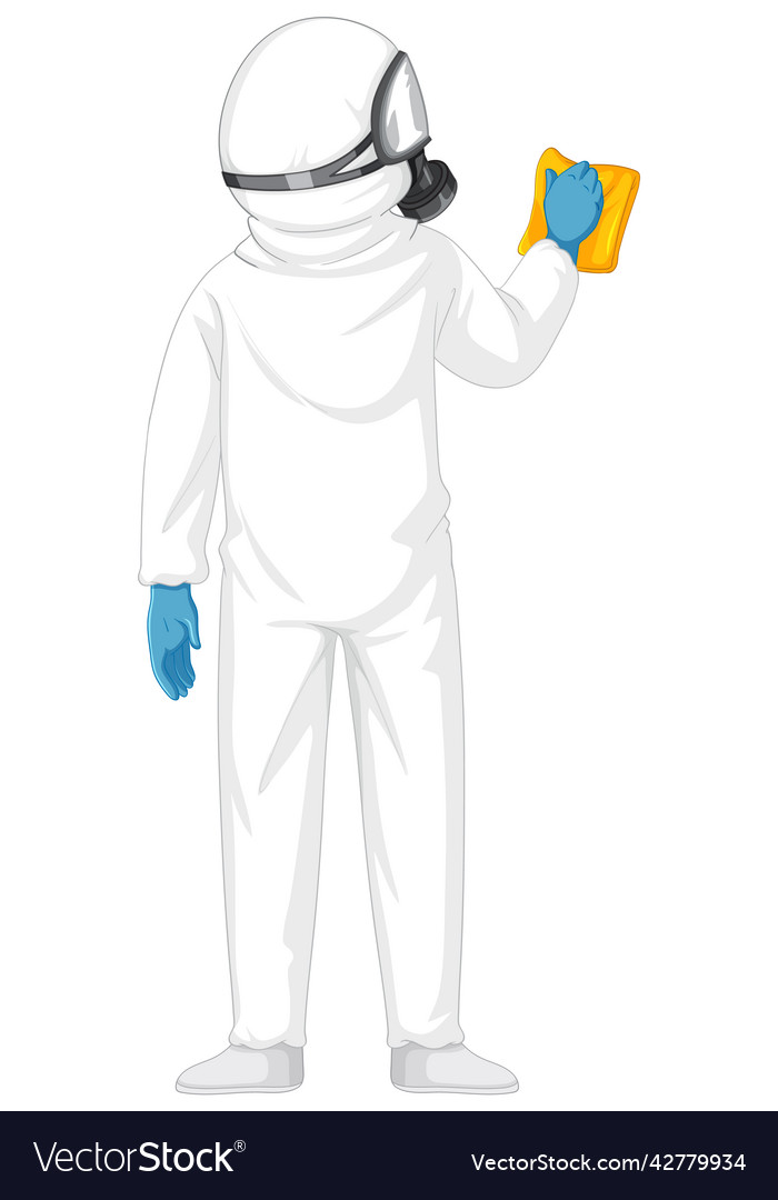Man in protective hazmat suit Royalty Free Vector Image Man in protective hazmat suit Royalty Free Vector Image