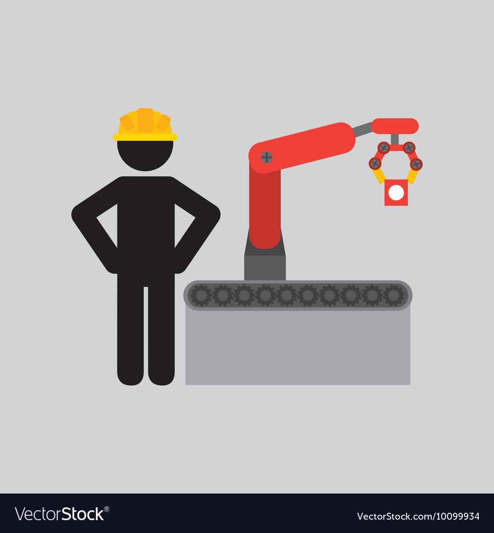 Robot technology machine Royalty Free Vector Image