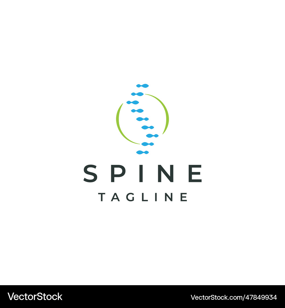 Spine human backbone logo Royalty Free Vector Image