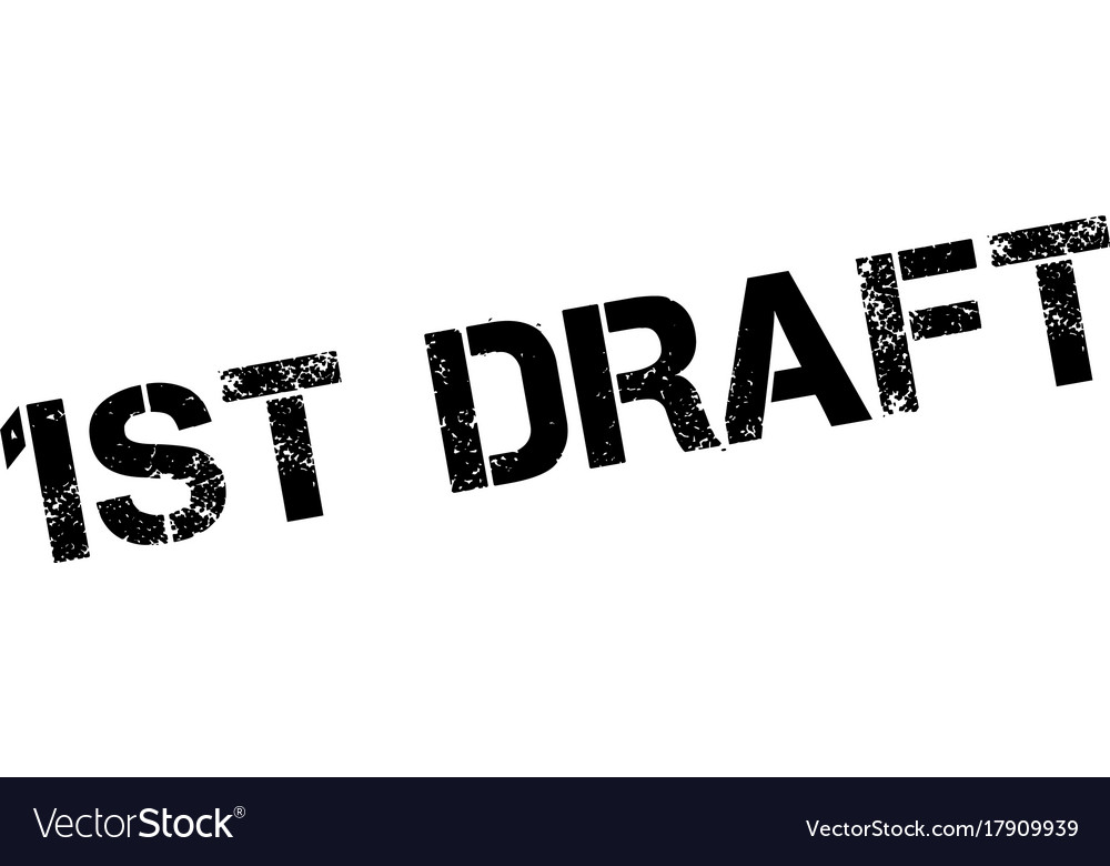 1st draft rubber stamp Royalty Free Vector Image