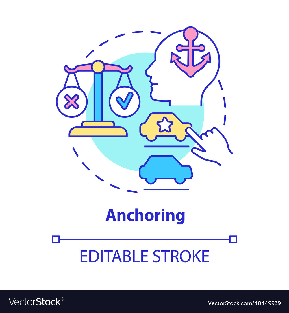 Anchoring concept icon Royalty Free Vector Image Anchoring concept icon Royalty Free Vector Image