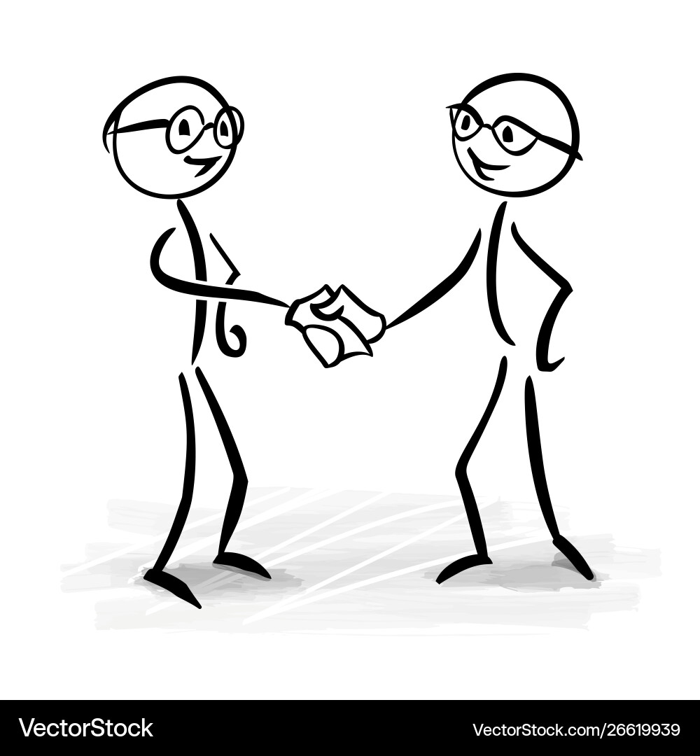 Business people making a deal Royalty Free Vector Image