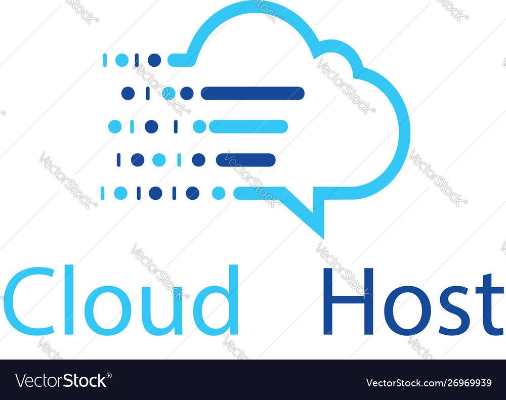 Cloud host Royalty Free Vector Image - VectorStock