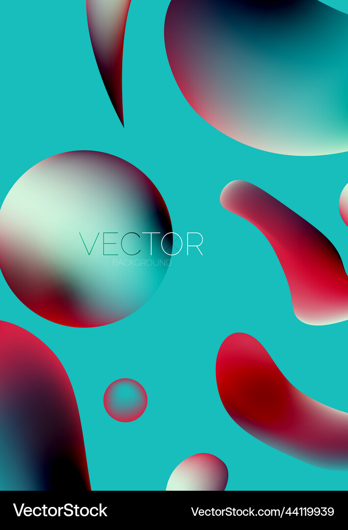 Fluid water drop shape composition abstract Vector Image
