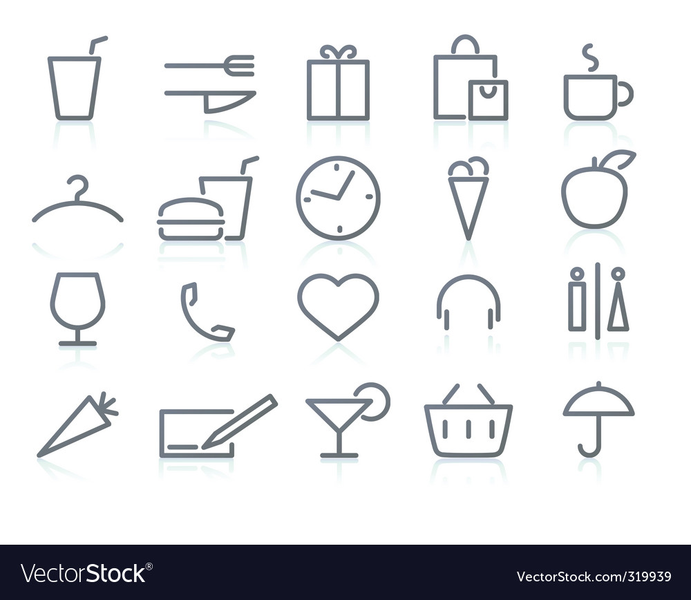 Icon set Royalty Free Vector Image - VectorStock