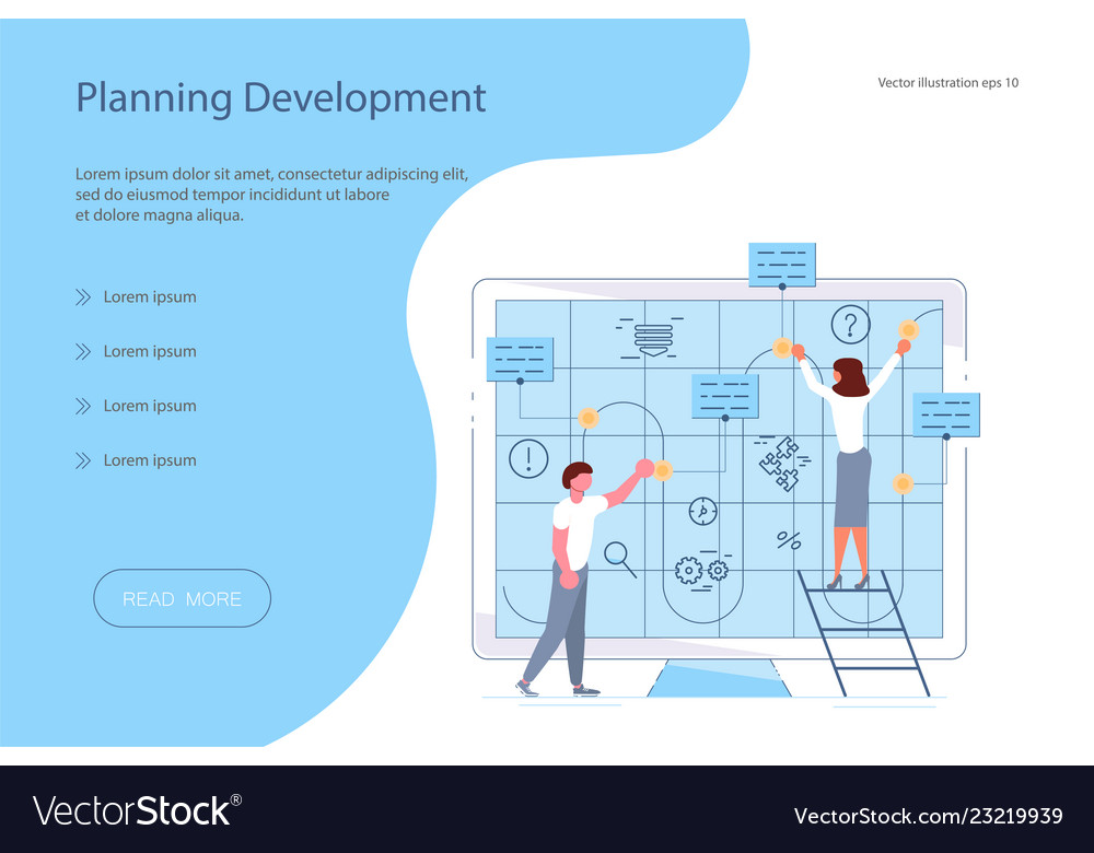 Planning development ideas Royalty Free Vector Image