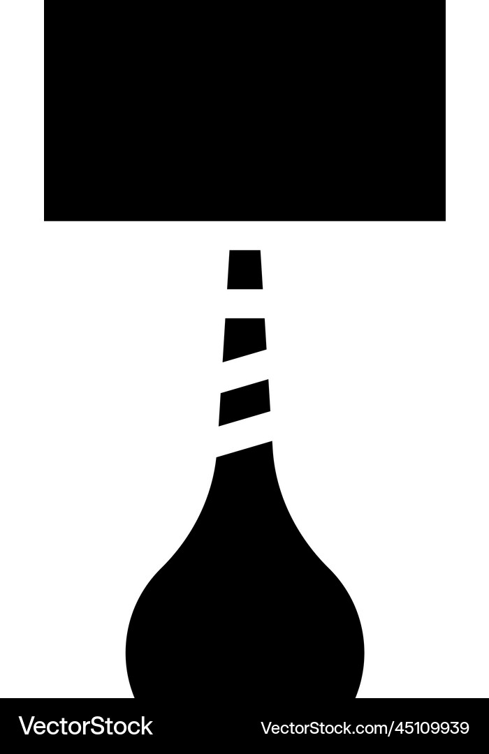 Room table lamp glyph icon Royalty Free Vector Image