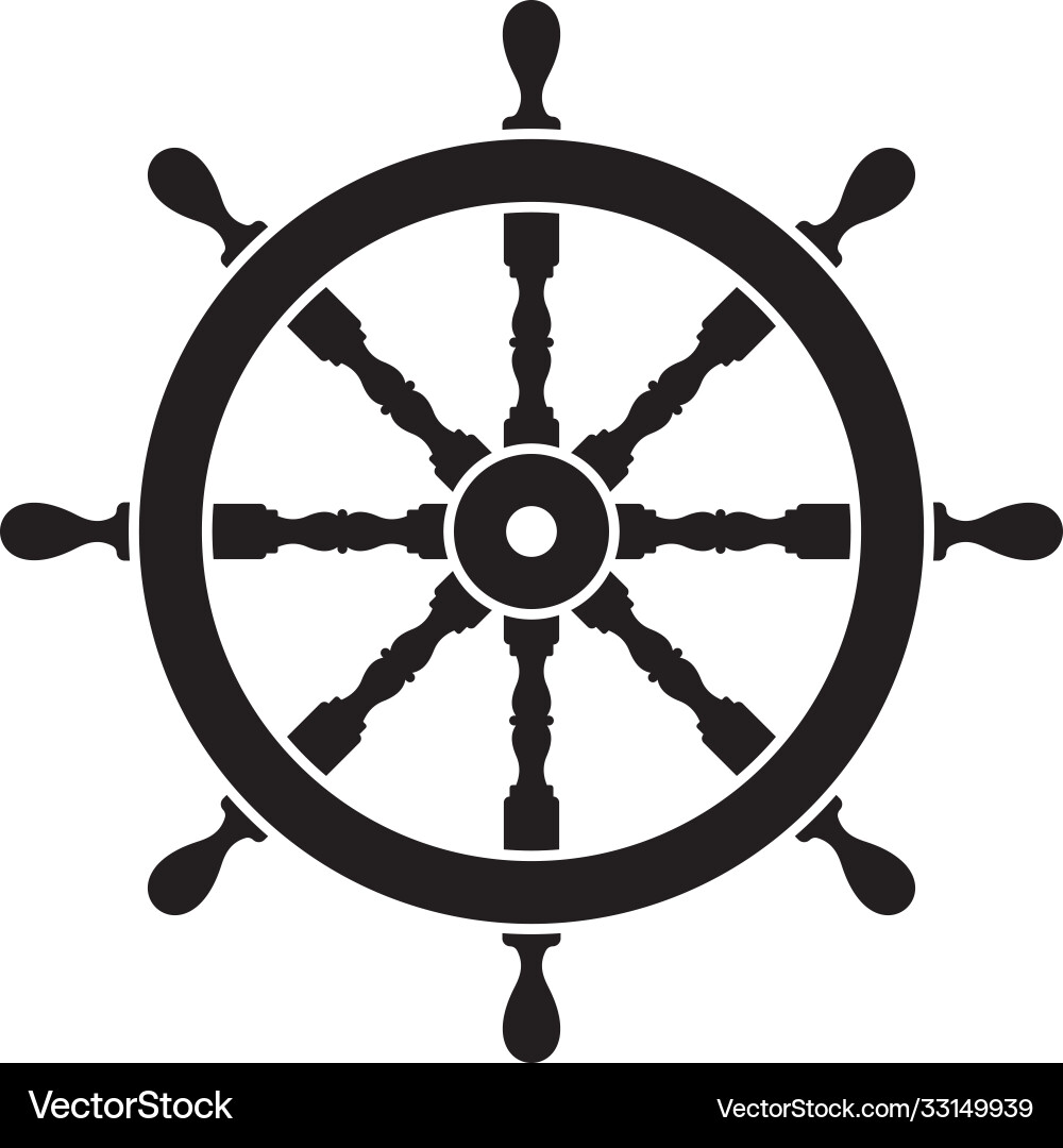 Ship wheel Royalty Free Vector Image - VectorStock