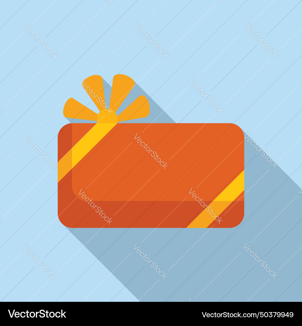 Christmas gift box icon flat closed offer Vector Image