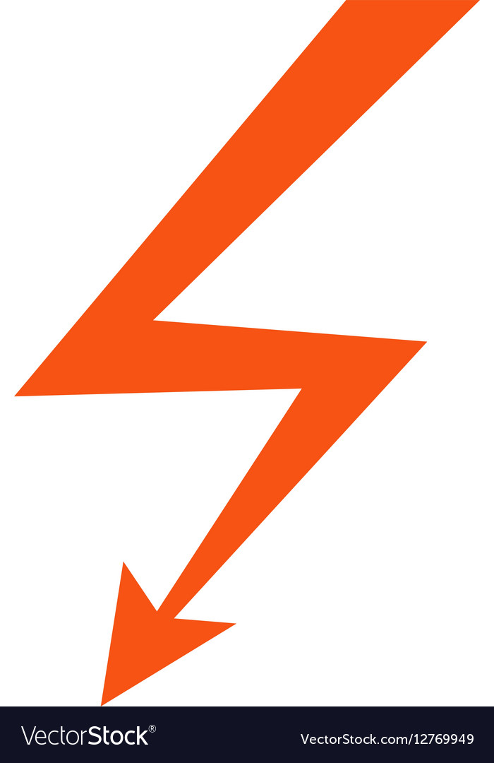 Lightning strike flat icon Royalty Free Vector Image