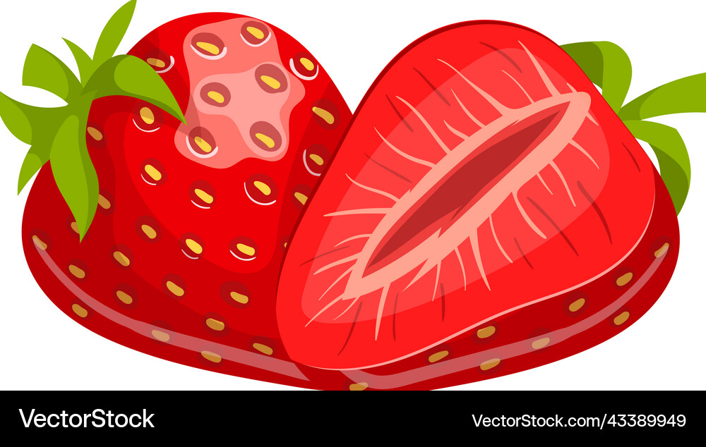 Strawberry cartoon Royalty Free Vector Image - VectorStock