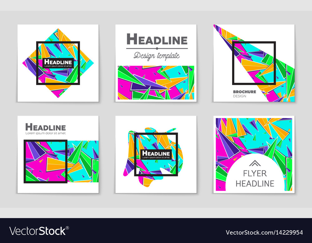 Abstract layout background set for art Royalty Free Vector