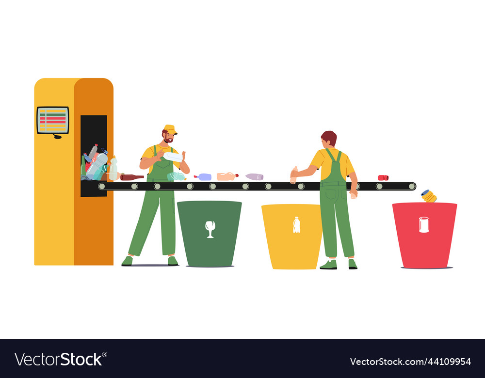 Garbage manufacturing service wastes recycling Vector Image Garbage manufacturing service wastes recycling Vector Image