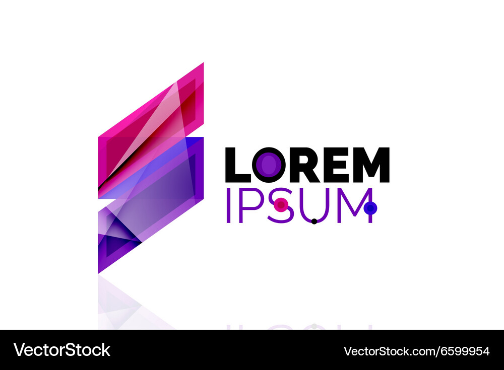 Logo abstract geometric business icon Royalty Free Vector