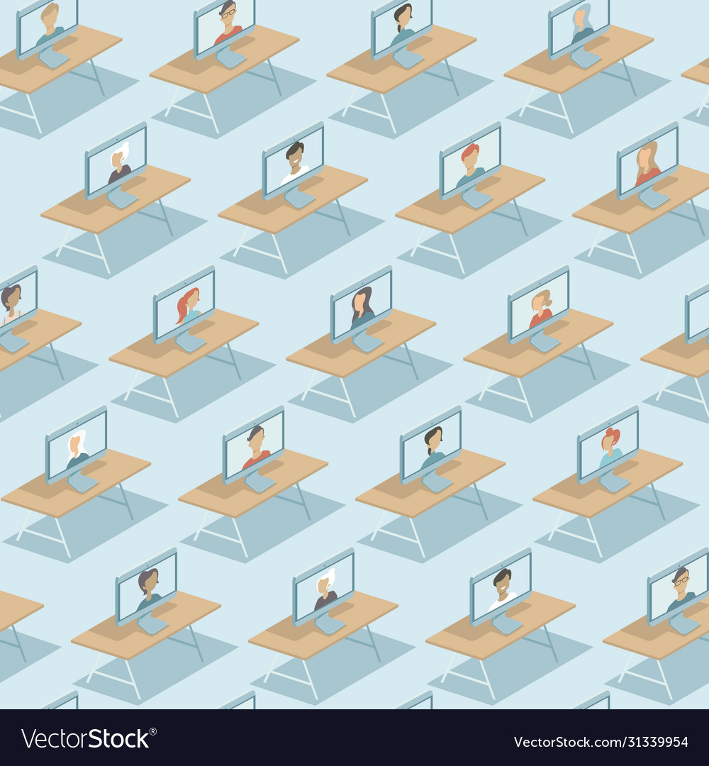 Online education during quarantine covid-19 Vector Image