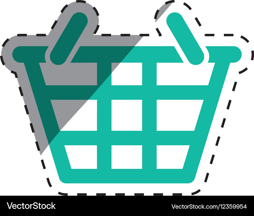 Shopping basket symbol Royalty Free Vector Image