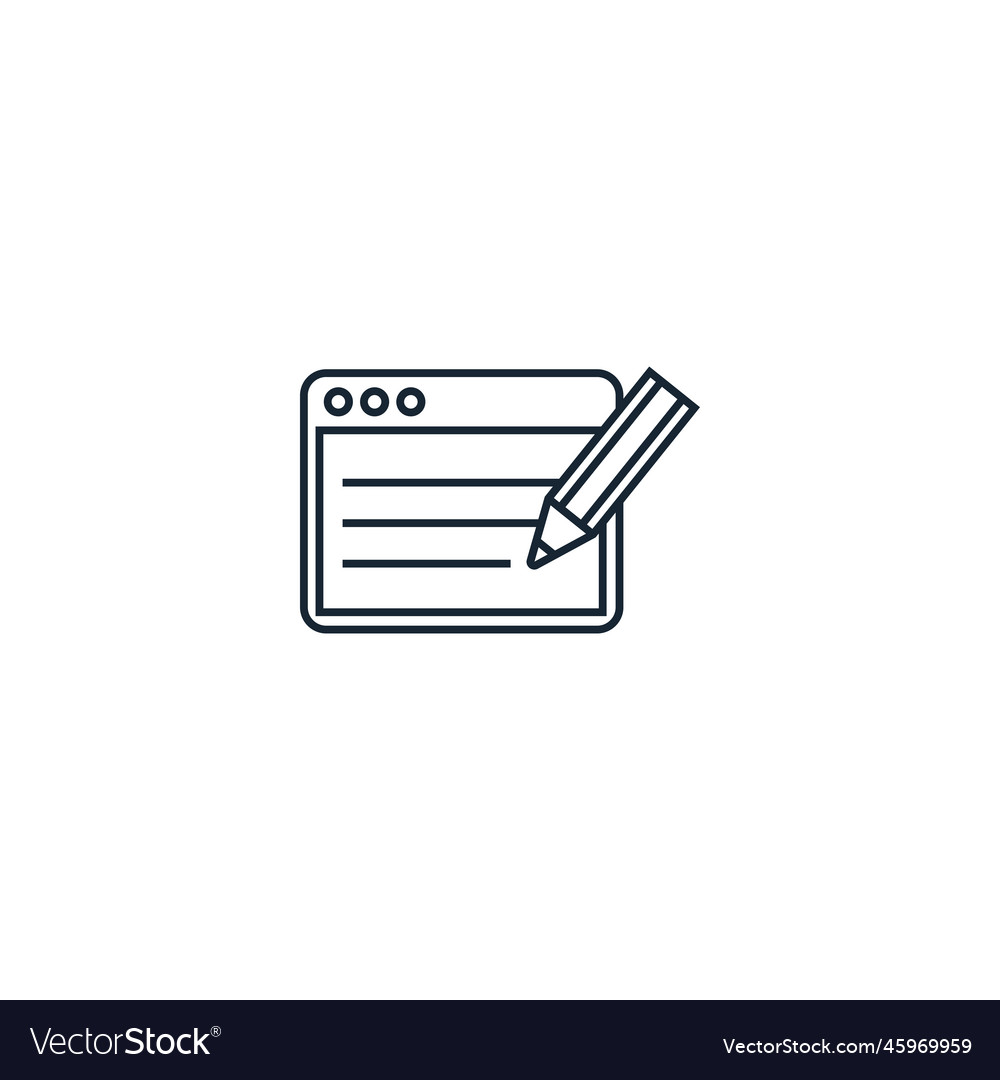 Seo copywriting creative icon line multicolored Vector Image